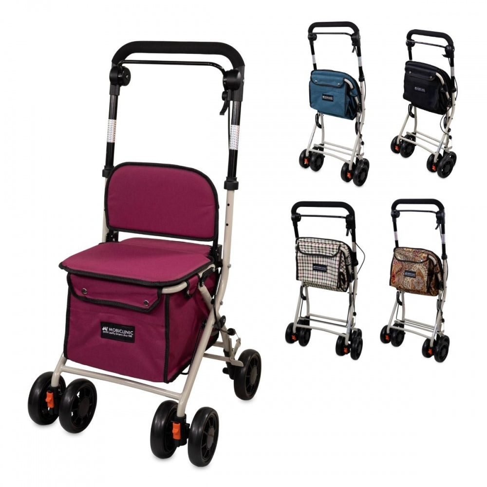 Shopping cart walker | 4 wheels | Up to 120 kg | Foldable | With bag ...