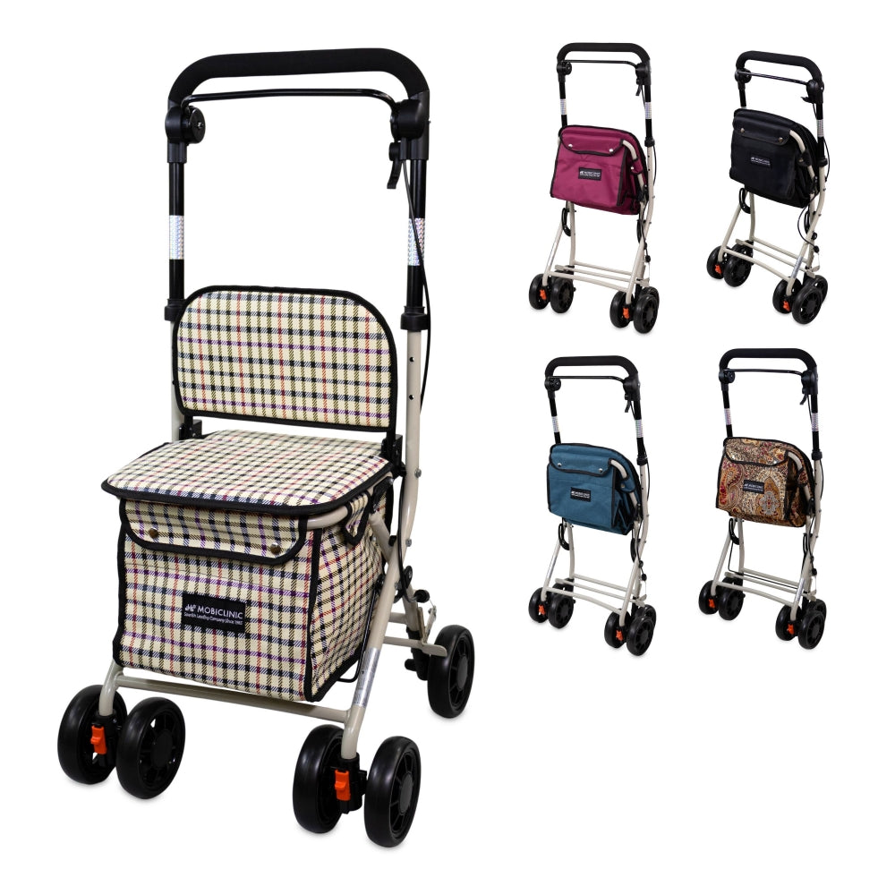 Shopping cart walker | 4 wheels | Up to 120Kg | Foldable | With bag ...