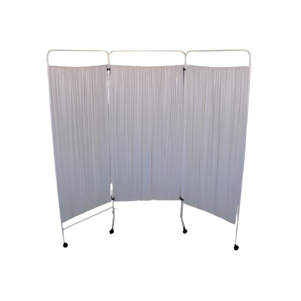 Medical folding screen | 3 Bodies | Enameled steel | Plasticized fabri ...