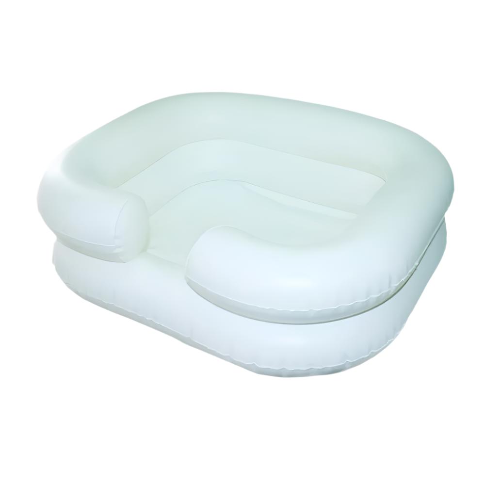 Inflatable Hair Wash Basin | With Draining Tube | White | – Mobiclinic
